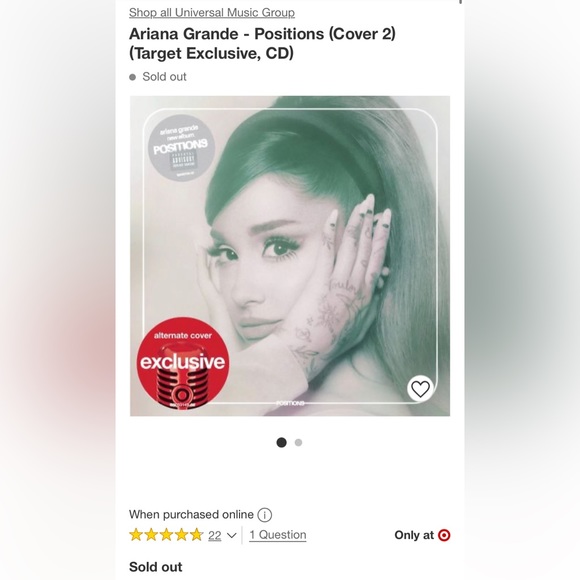 Ariana Grande | Other | Ariana Grande Positions Cover 2 Target ...